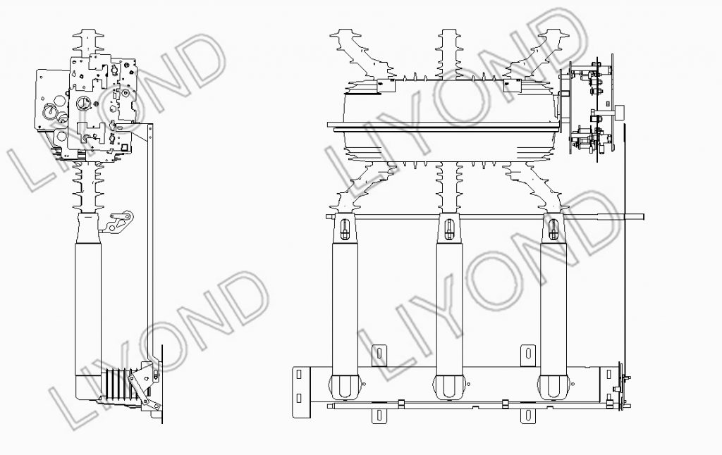 New Design 35kV 40.5kV Indoor Three Work Positions SF6 Load Break ...