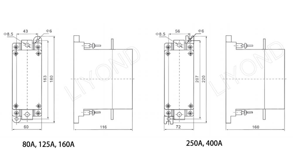 Direct sale 80A-160A AC CKJ5 Single Phase Low Voltage Contactor - Liyond