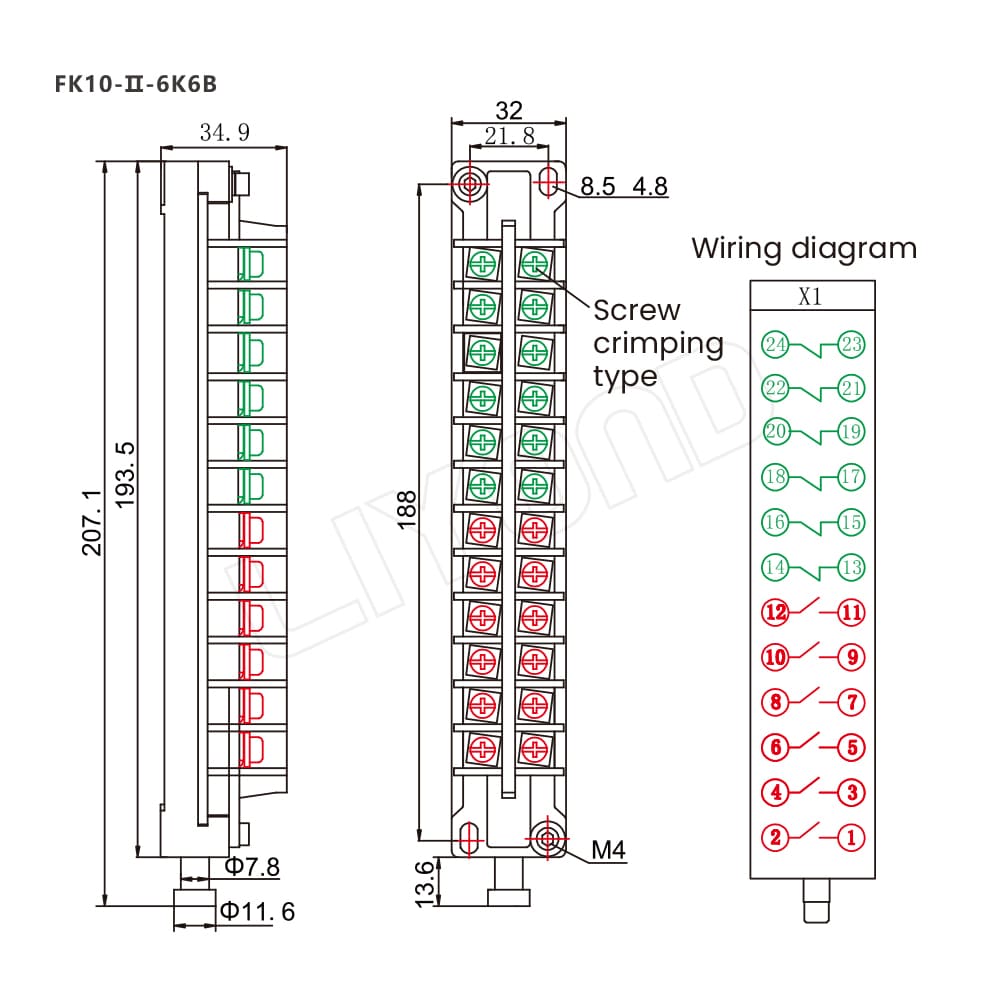 FK10 ⅠⅡ Ⅲ Series Auxiliary Switches - Liyond